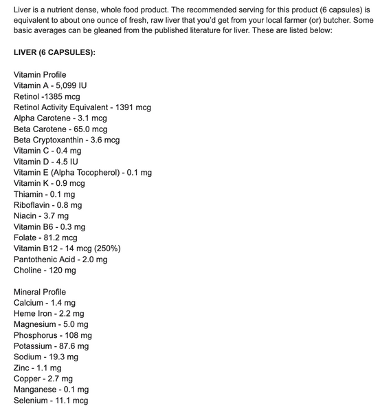 Grass-Fed Beef Liver Cap | Nutrient-Dense Health Support - B. Health ...