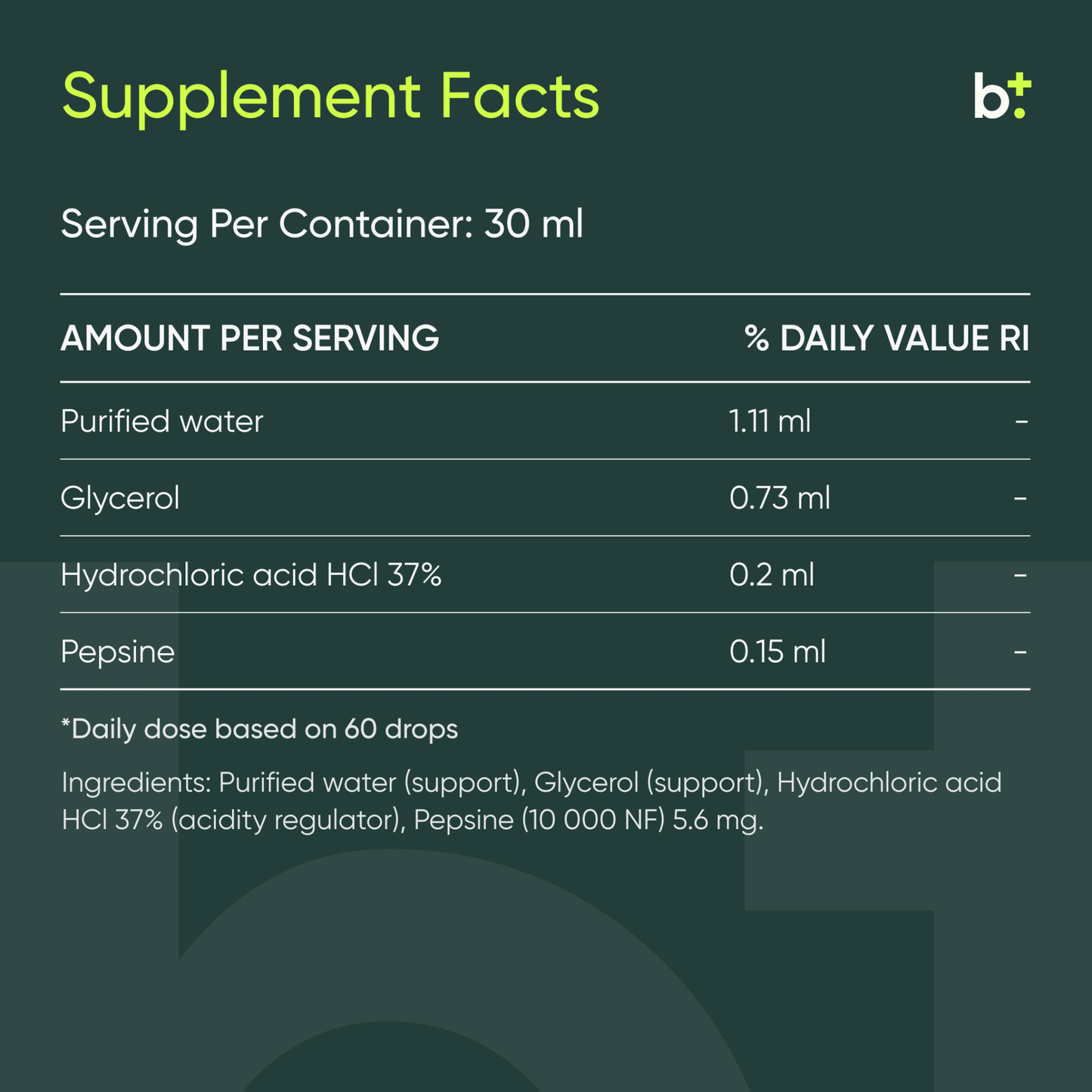 Nutrined Guttae Pepsini - Digestive Acid Support Drops – B. Health Shop