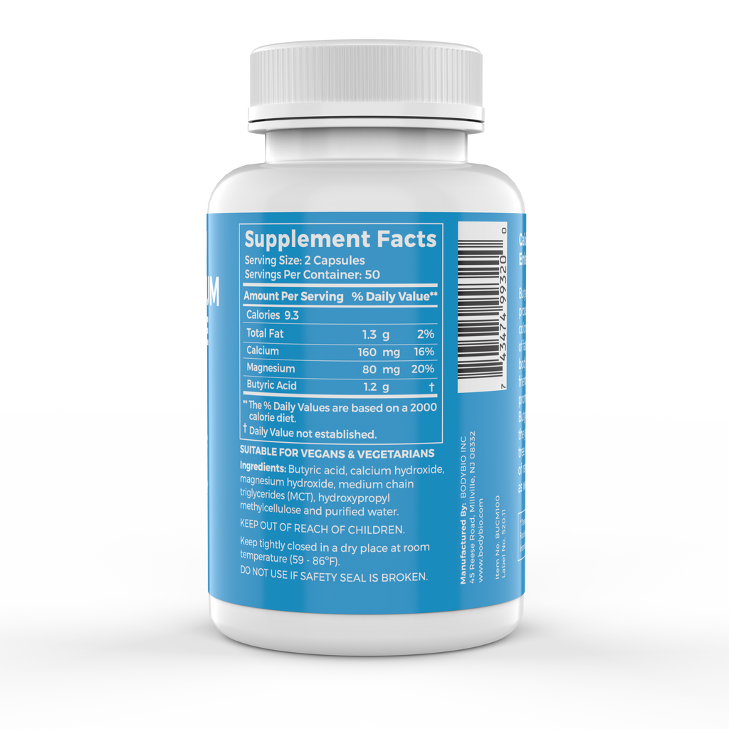 Enhance Digestive Health: Butyrate (Cal-Mag) Capsules for Optimal ...